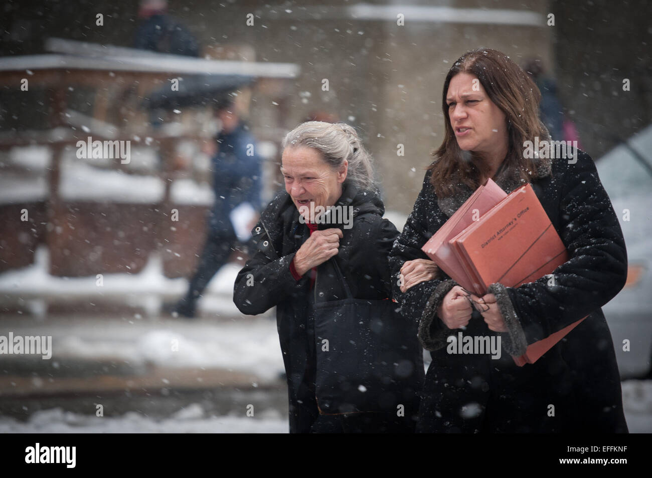 Feb. 2, 2015 - Manhattan, New York, U.S. - JULIE PATAZ arrives to ...