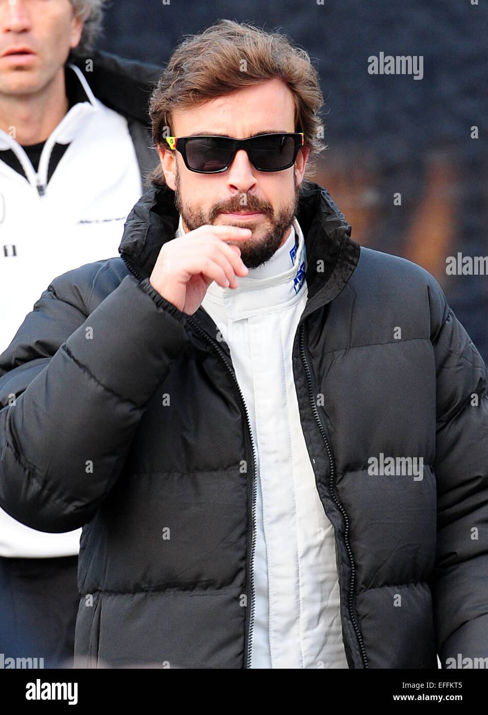 Spanish Formula One driver Fernando Alonso of McLaren Honda walks ...