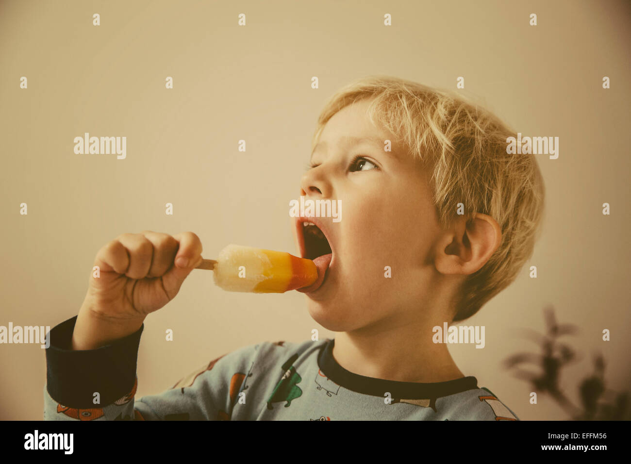 Boy Eating Popsicle High Resolution Stock Photography and Images - Alamy