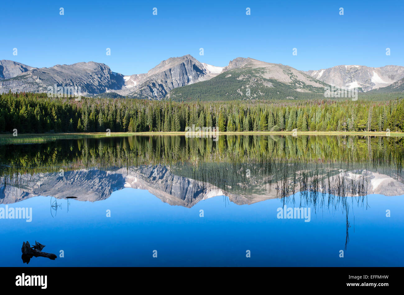 USA, Colorado, Rocky Mountain National Park, Bierstadt Lake Stock Photo ...
