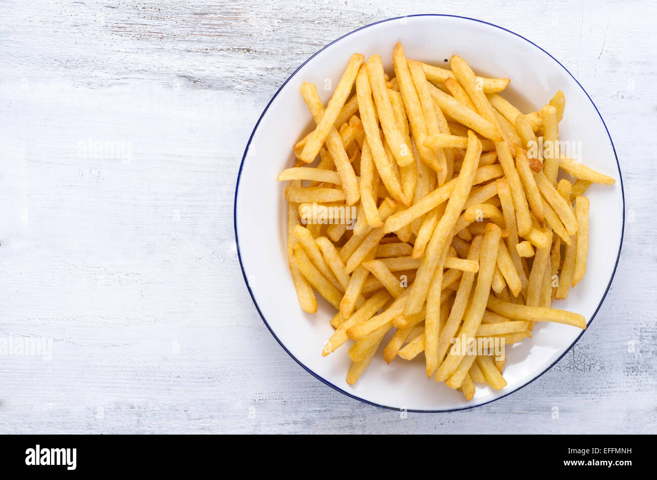 French fries on plate Stock Photo - Alamy