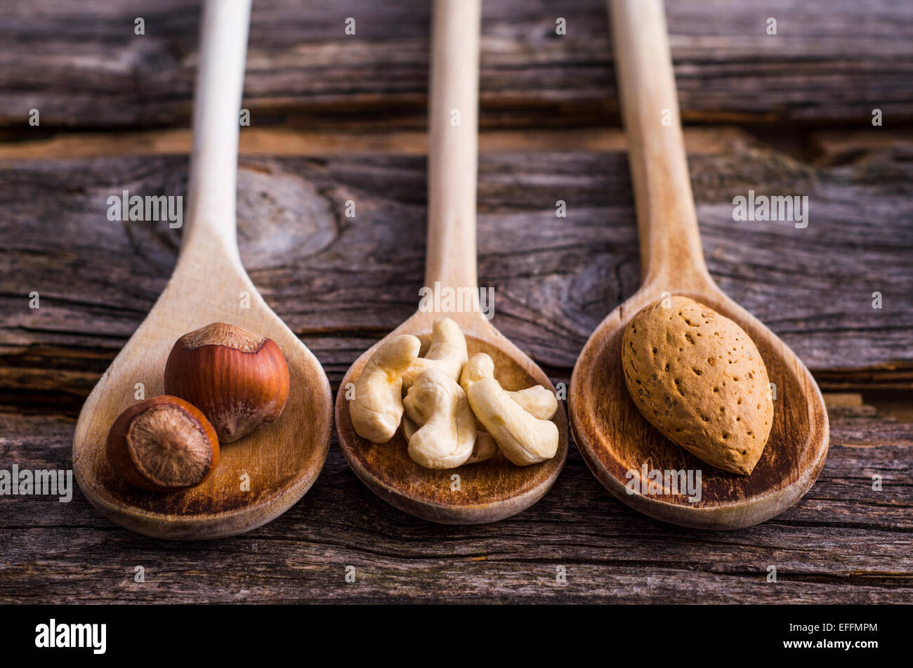 Spoons hazelnuts hi-res stock photography and images - Alamy