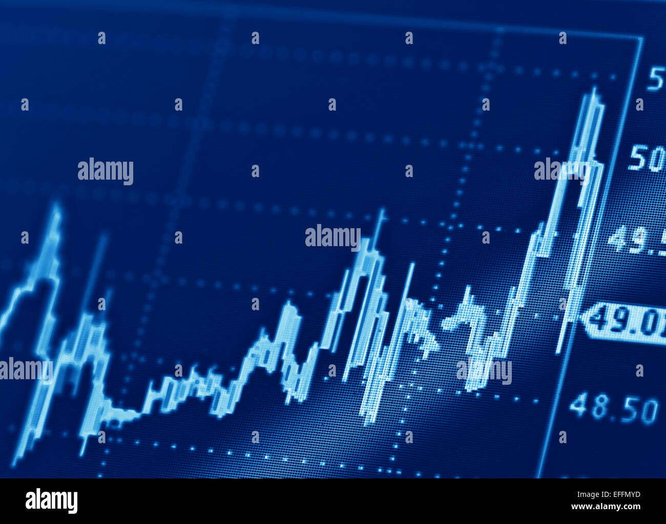 Company share price information Stock Photo - Alamy