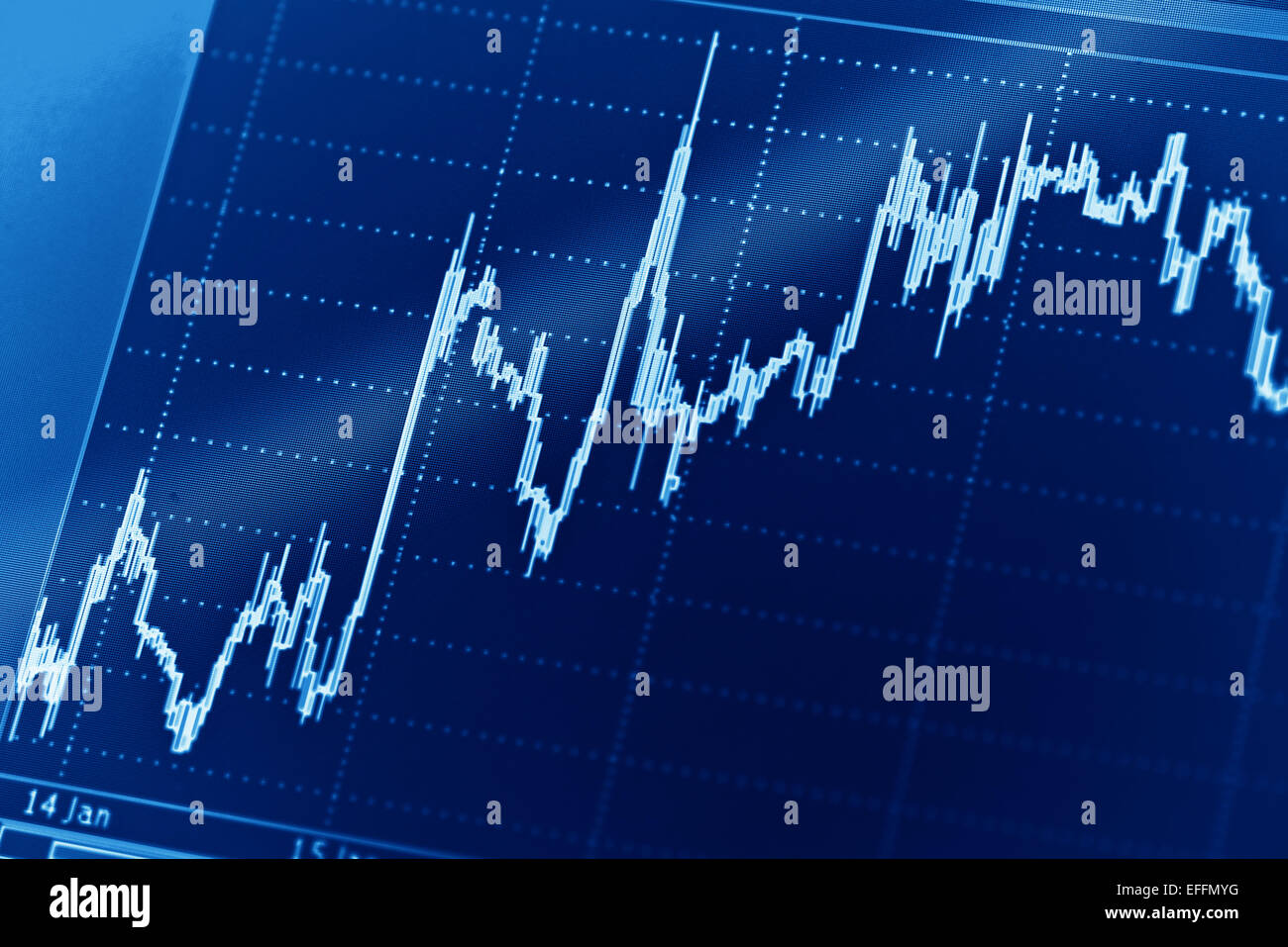 Stock diagram on the screen Stock Photo - Alamy