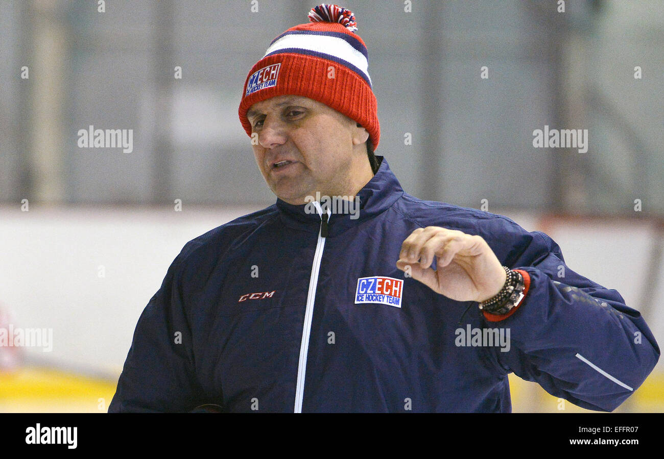 Vladimir Ruzicka, coach of Czech National Ice Hockey Team, is seen ...