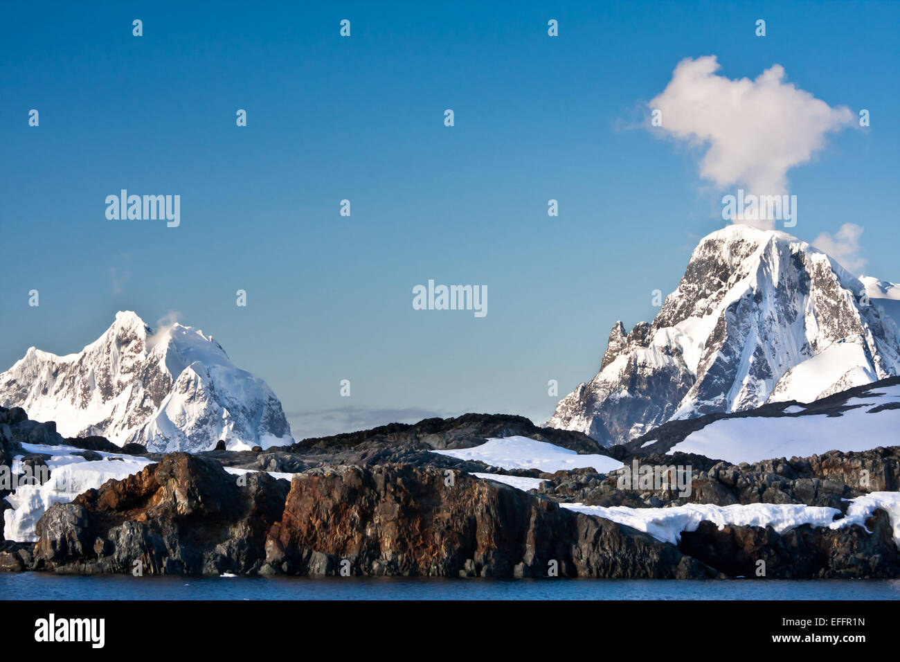 Beautiful snow-capped mountains Stock Photo - Alamy