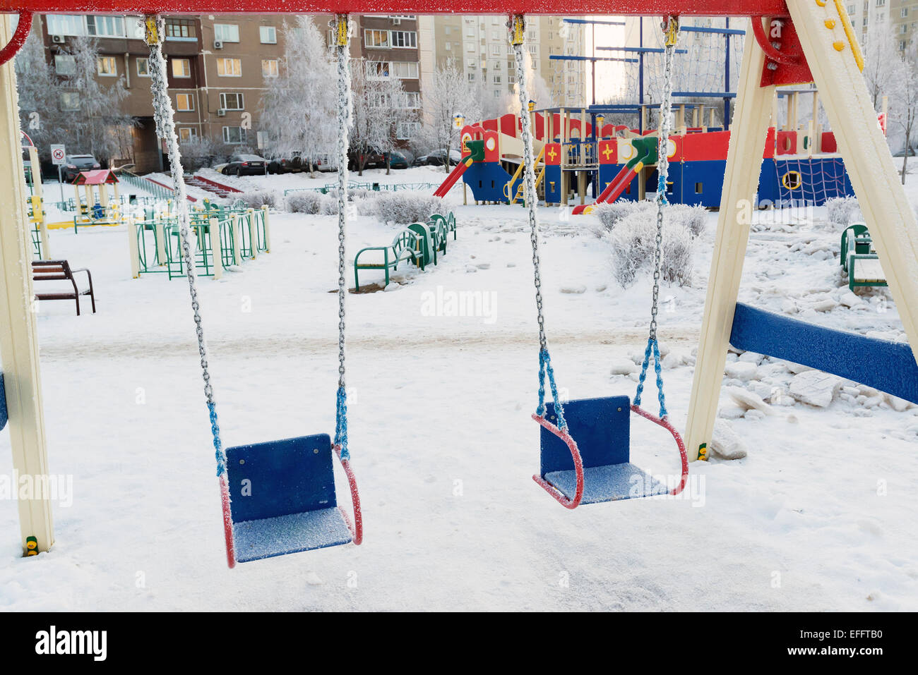 Playground swing slide hi-res stock photography and images - Alamy