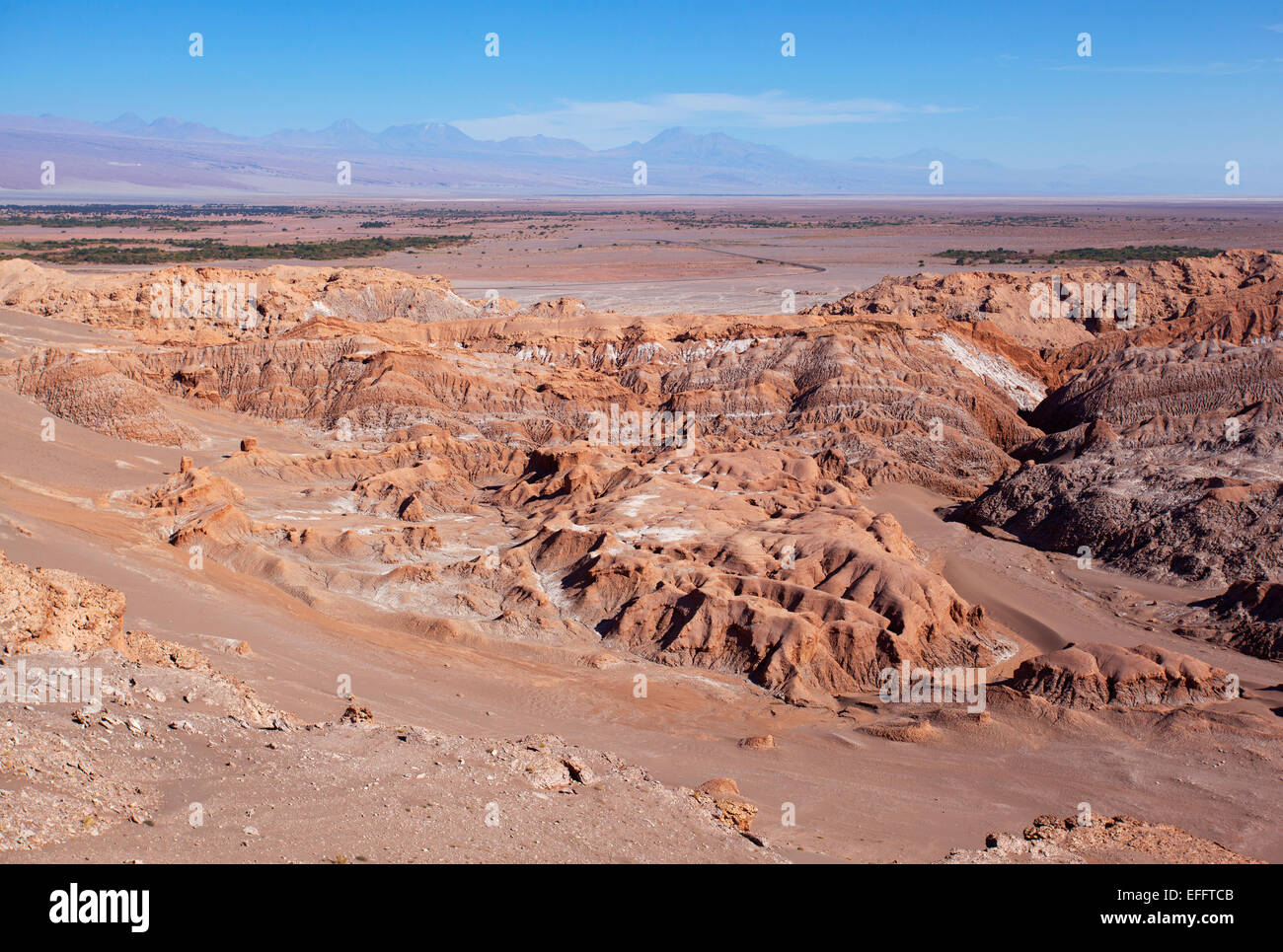 View over the 'Valle de la Luna' (Moon Valley). Atacama desert, near San Pedro. Chile Stock ...