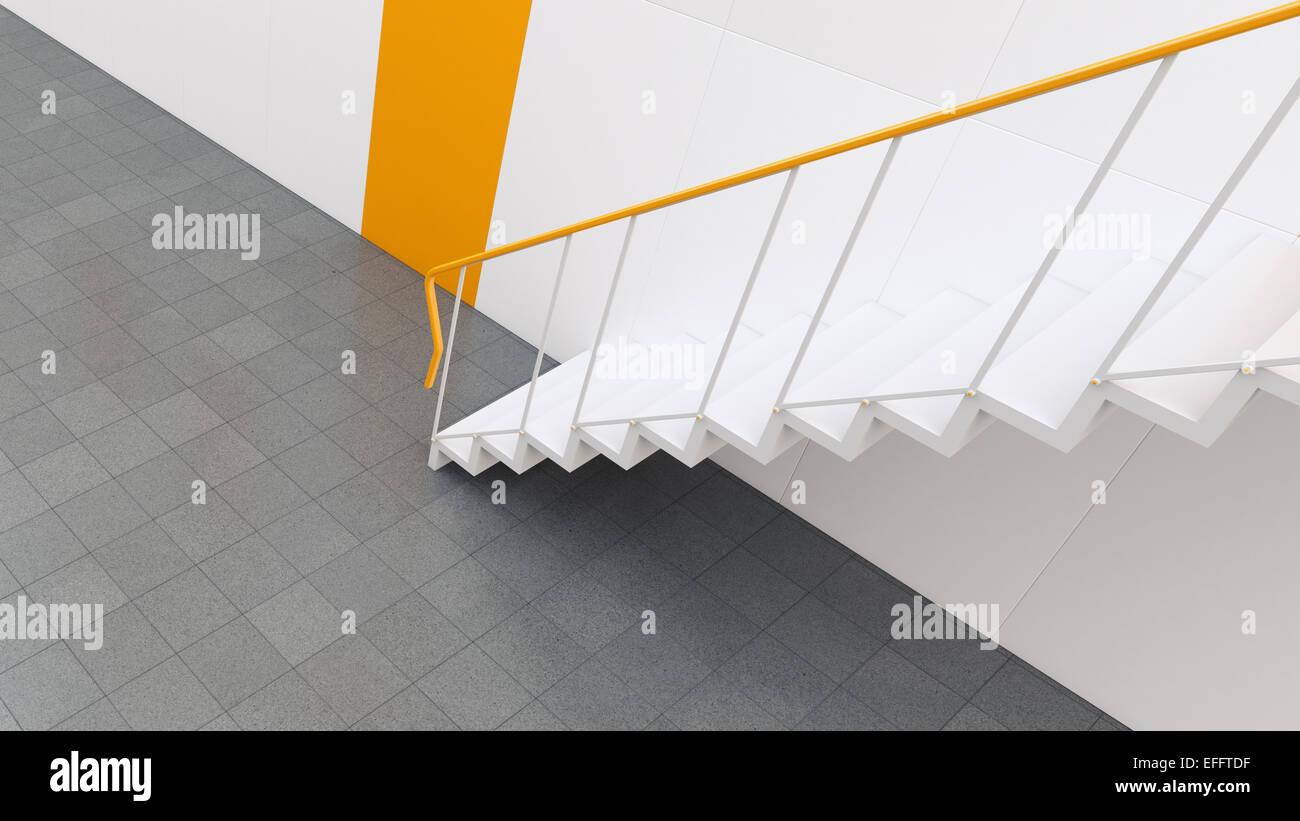 3D rendering of staircase in building Stock Photo - Alamy
