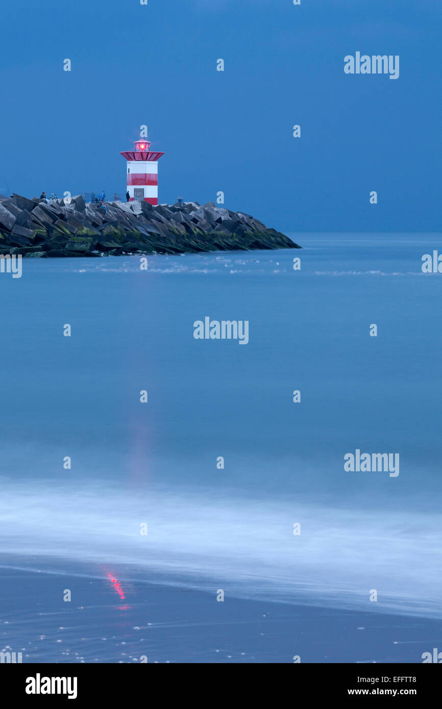 Netherlands, South Holland, The Hague, Scheveningen, Lighthouse in the ...