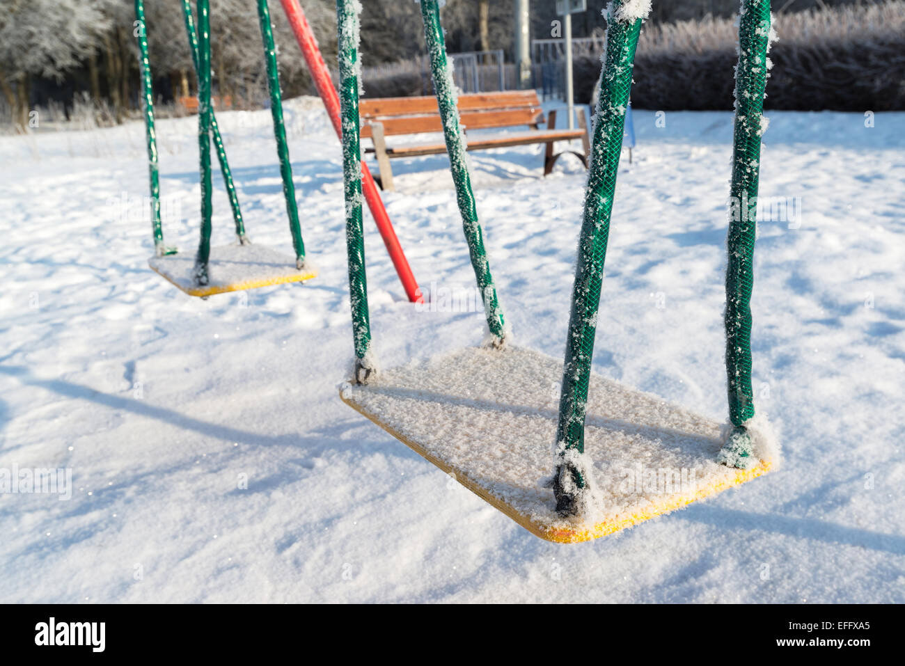 Playground swing slide hi-res stock photography and images - Alamy