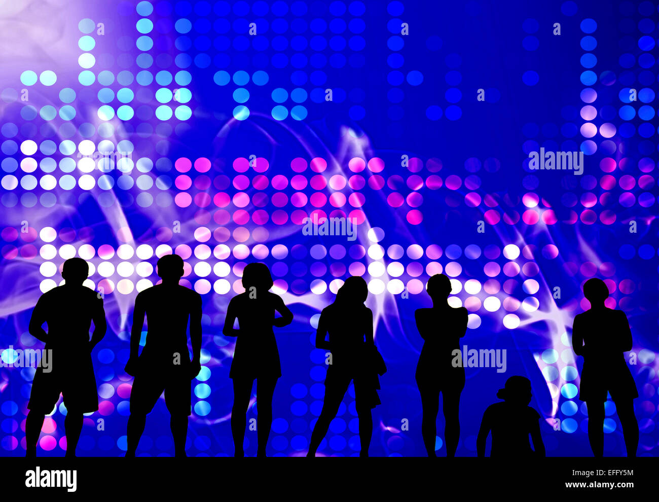 Young people against colorful background Stock Photo - Alamy