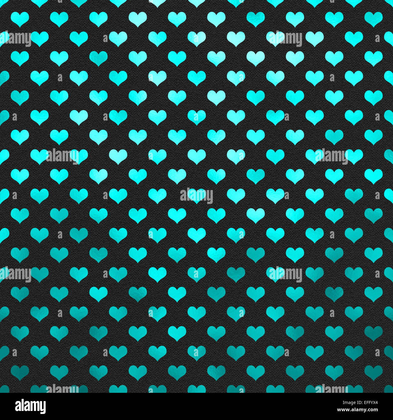 Teal Blue Hearts Polka Dot Pattern Hearts on Black Stock Photo - Alamy
