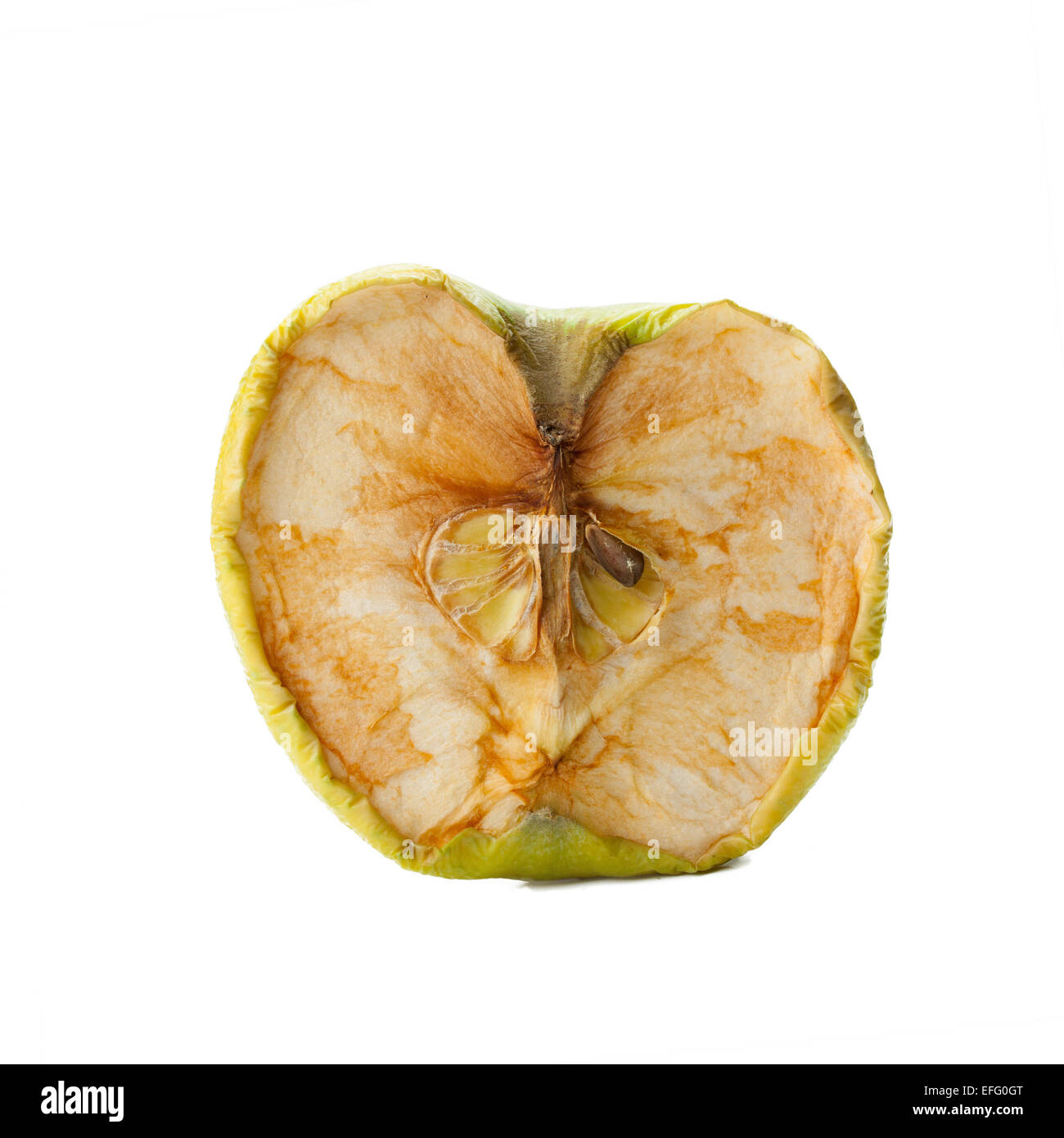 rotten apple on a white background Stock Photo - Alamy