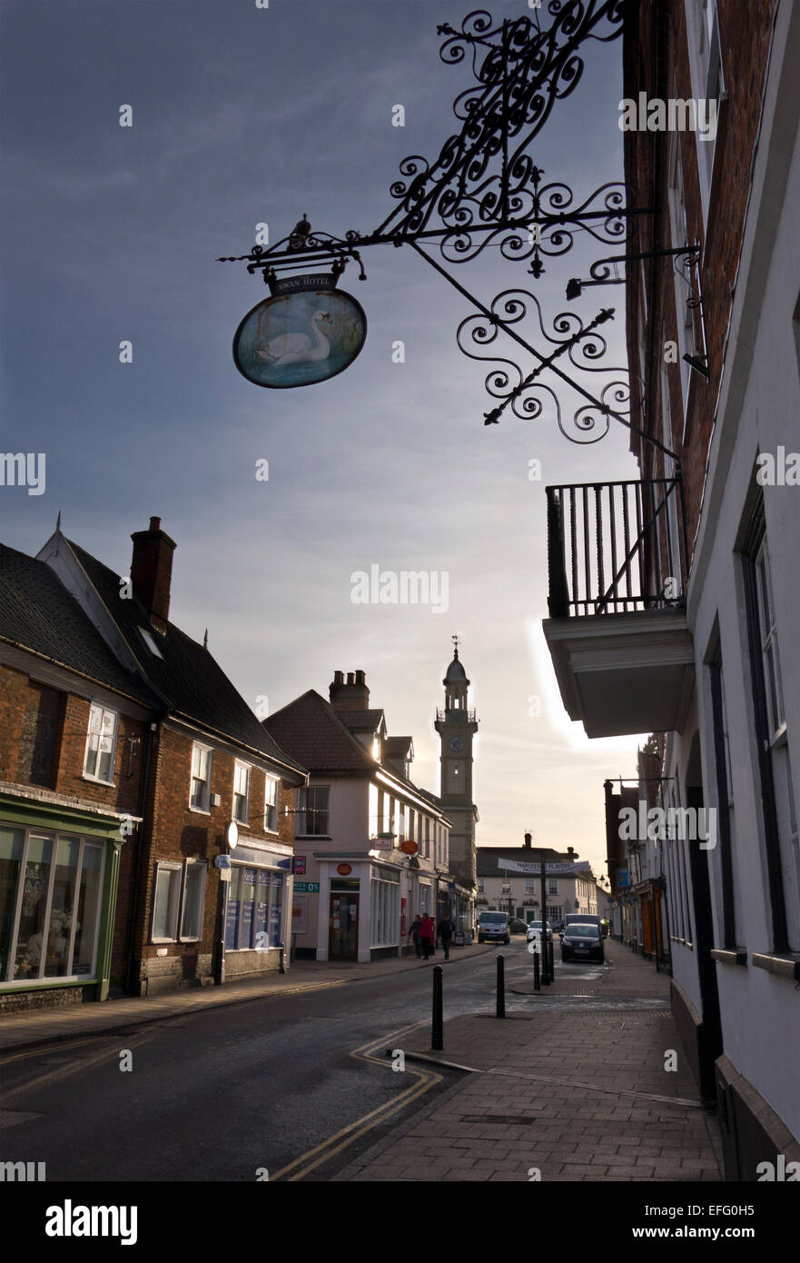 The Thoroughfare Harleston market town Stock Photo - Alamy