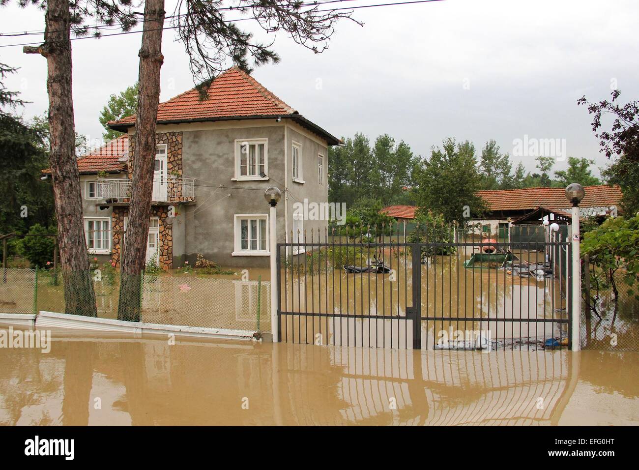 Heavy rains and haill storms hit the town of Nevianin north-east of the ...