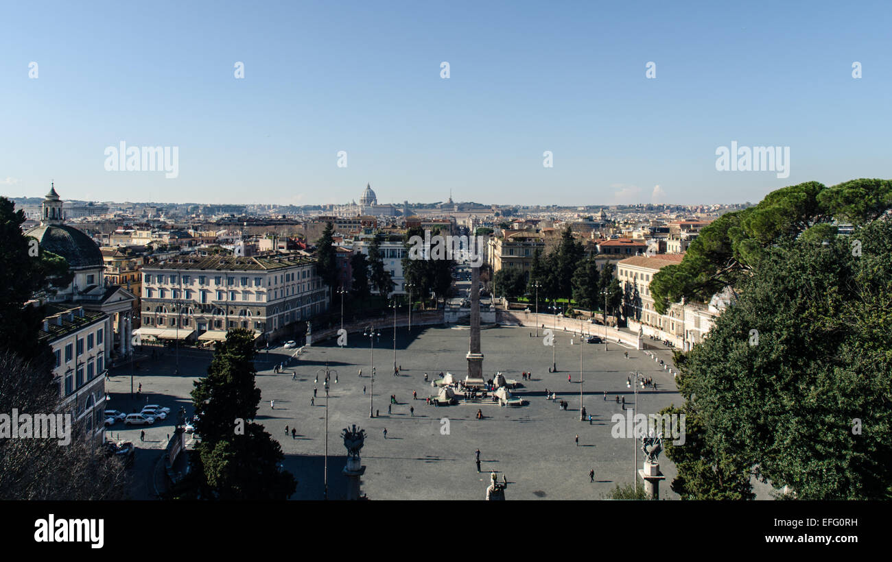 A view of Rome from the "Belvedere del Pincio Stock Photo - Alamy