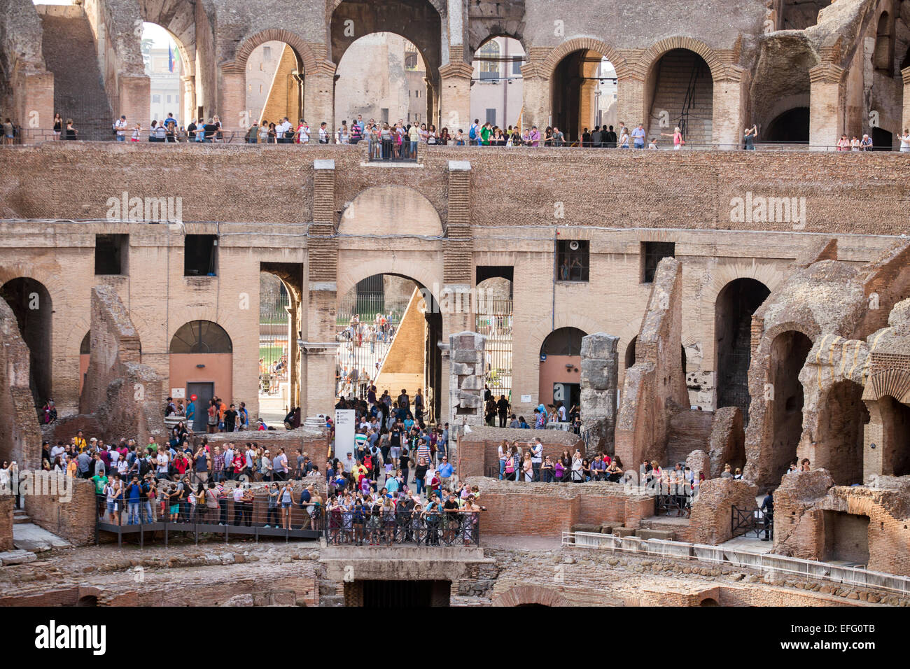 crowd of tourists, Colosseum (Coliseum) Rome Italy, Europe Stock Photo ...
