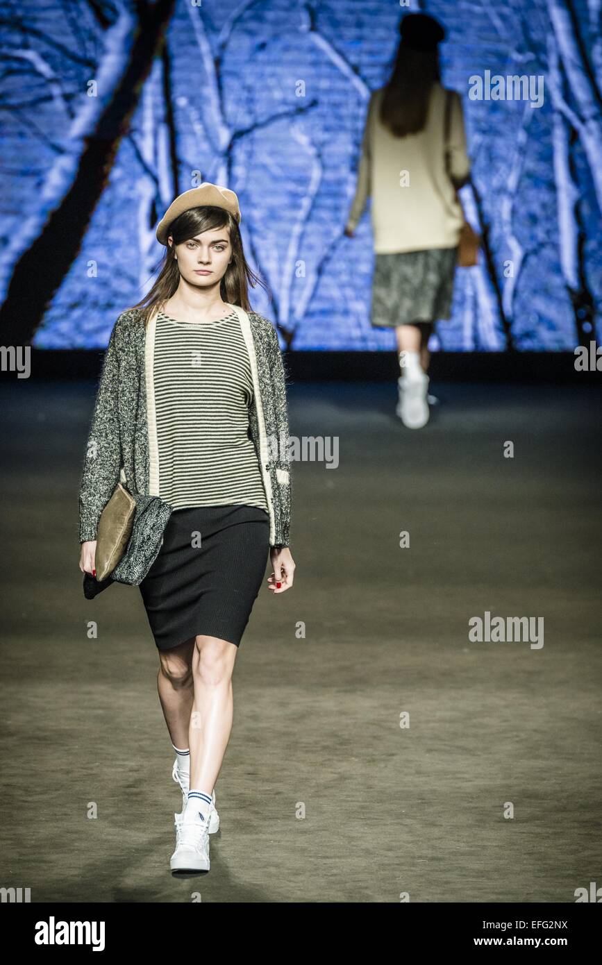 Barcelona, Catalonia, Spain. 3rd Feb, 2015. Models walk the runway ...