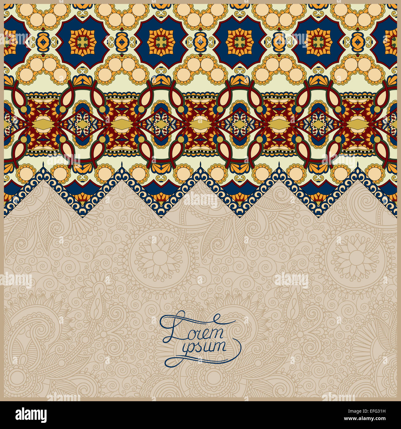 moroccan template with place for your text Stock Photo - Alamy