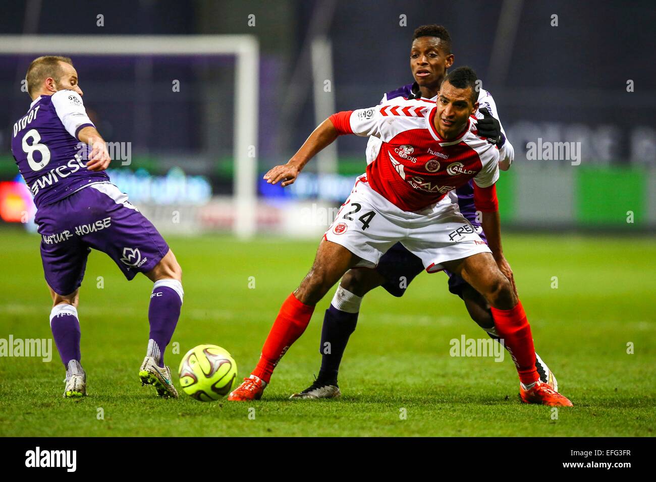 David Ngog - 31.01.2015 - Toulouse / Reims - 23eme journee de Ligue 1 ...
