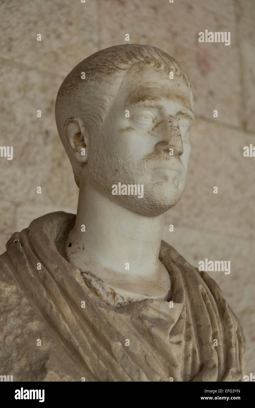 Marble sculpture. Ancient head or bust from ancient Greece Stock Photo ...