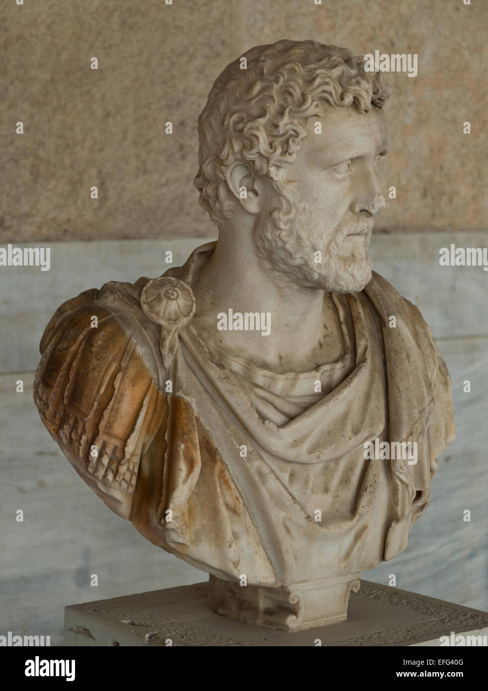 Marble sculpture. Ancient head or bust from ancient Greece Stock Photo ...