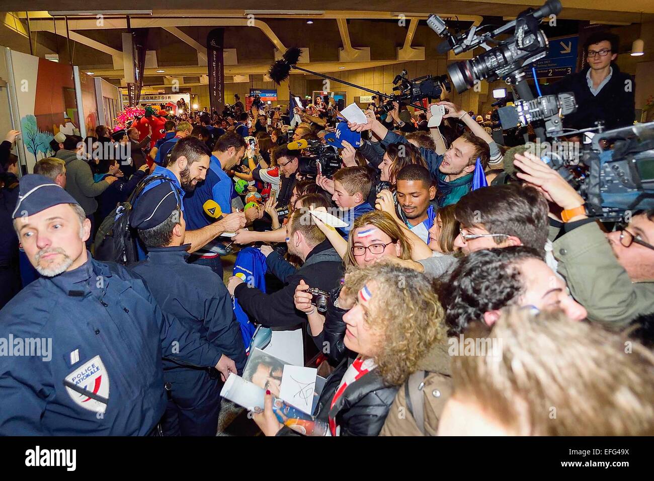 Nikola KARABATIC/Jerome FERNANDEZ - 02.02.2015 - Equipe de France de ...