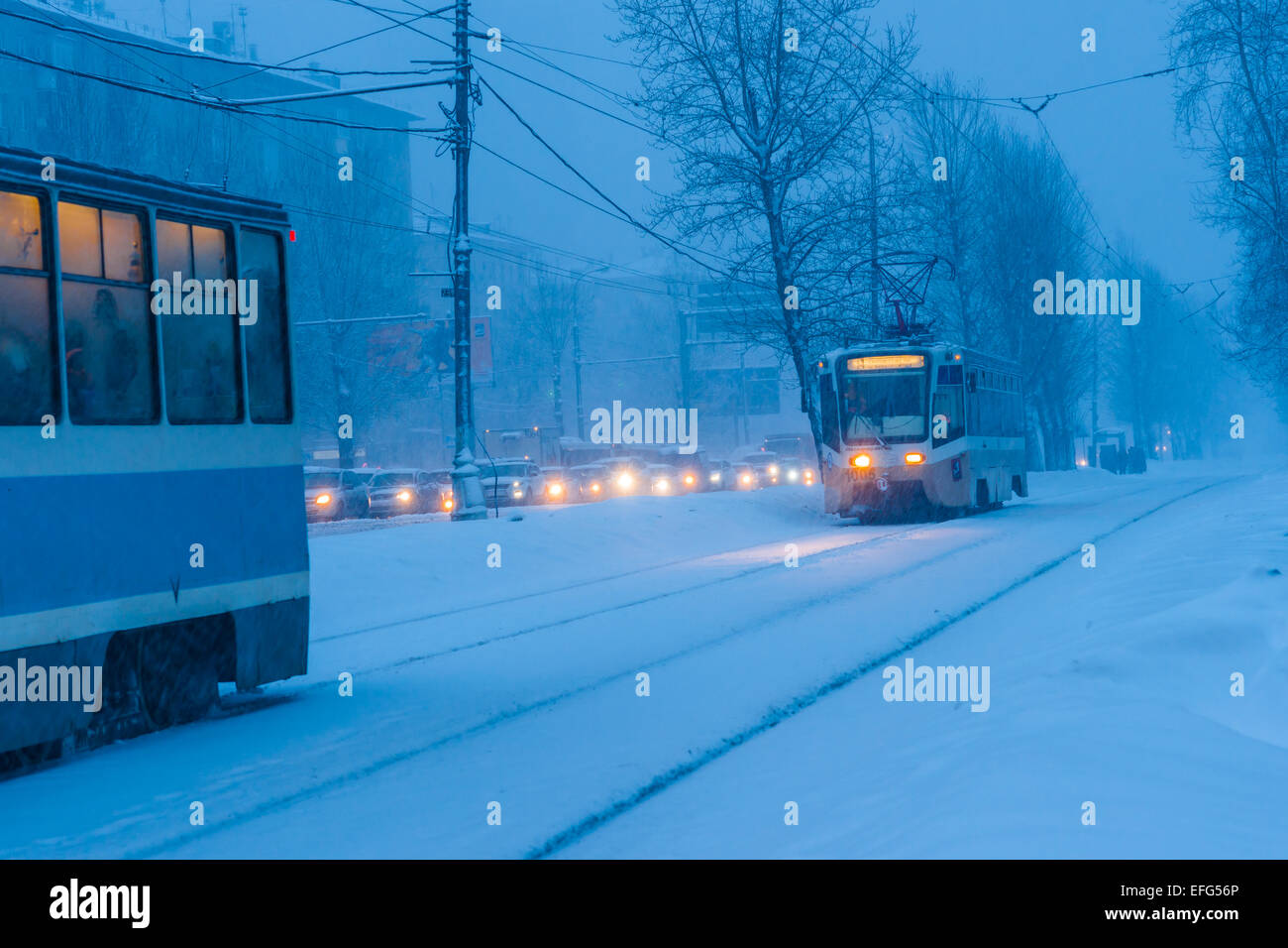 Moscow, Russia. 3rd February, 2015. Weather: Heavy snow in Moscow today ...
