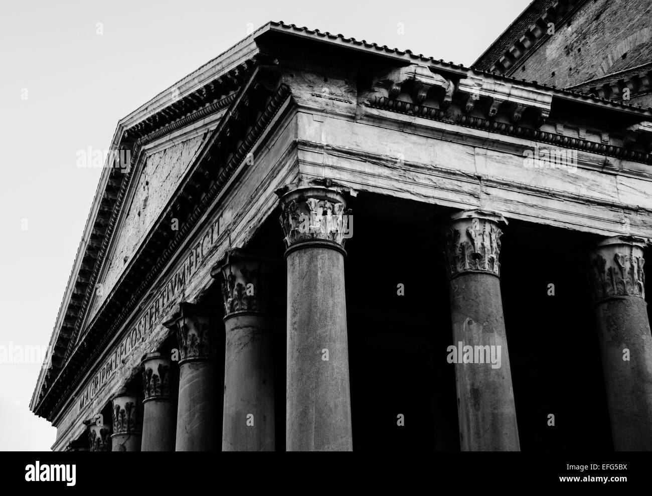 Details of the Pantheon of Rome, Italy Stock Photo - Alamy