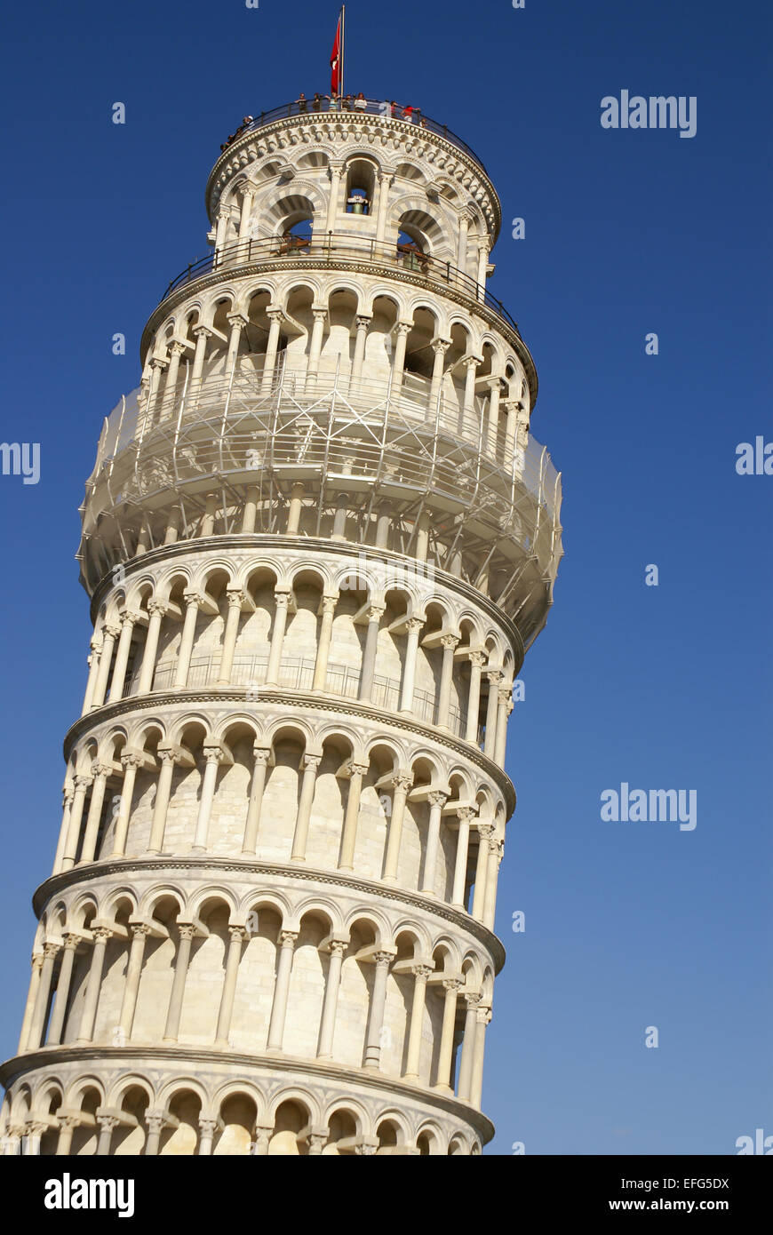 The famous Leaning Tower in Pisa on cloudy sky background Stock Photo ...