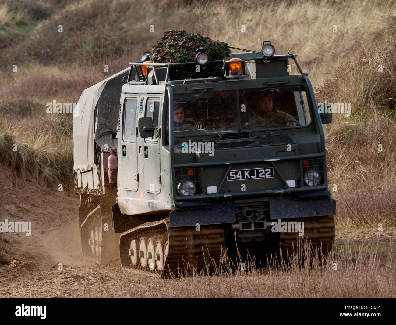 Royal Marines Amphibious armoured Viking all terrain vehicle, Braunton ...