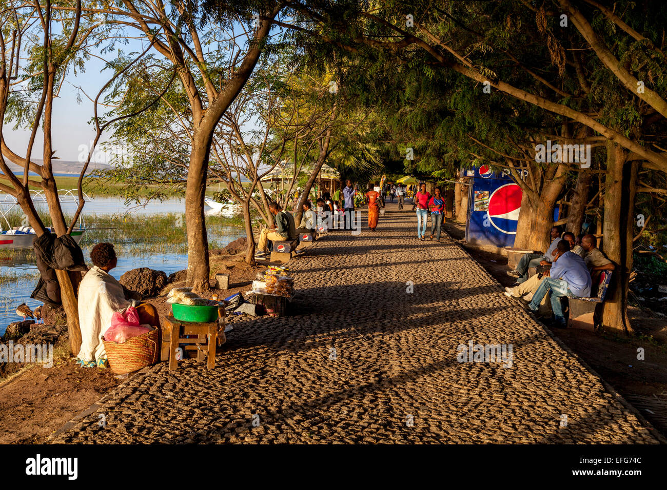 Lakeside Path, Lake Hawassa, Hawassa, Ethiopia Stock Photo - Alamy