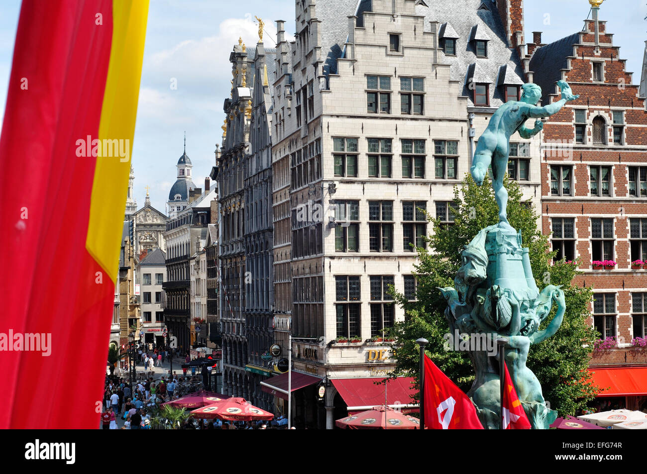 Belgium, Antwerp. Grote Markt Square, Brabo Fountain Stock Photo - Alamy