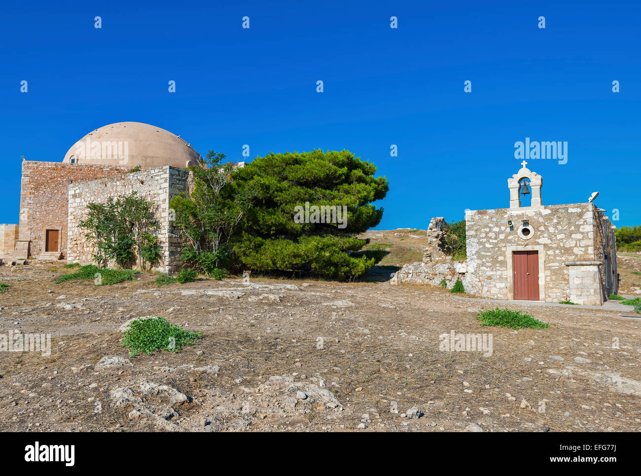 Castle Fortezza Rethymno Grete Greece Stock Photo - Alamy