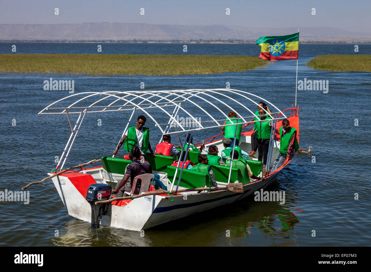 Ethiopian Tourists On A Boat Trip, Lake Hawassa, Hawassa, Ethiopia ...