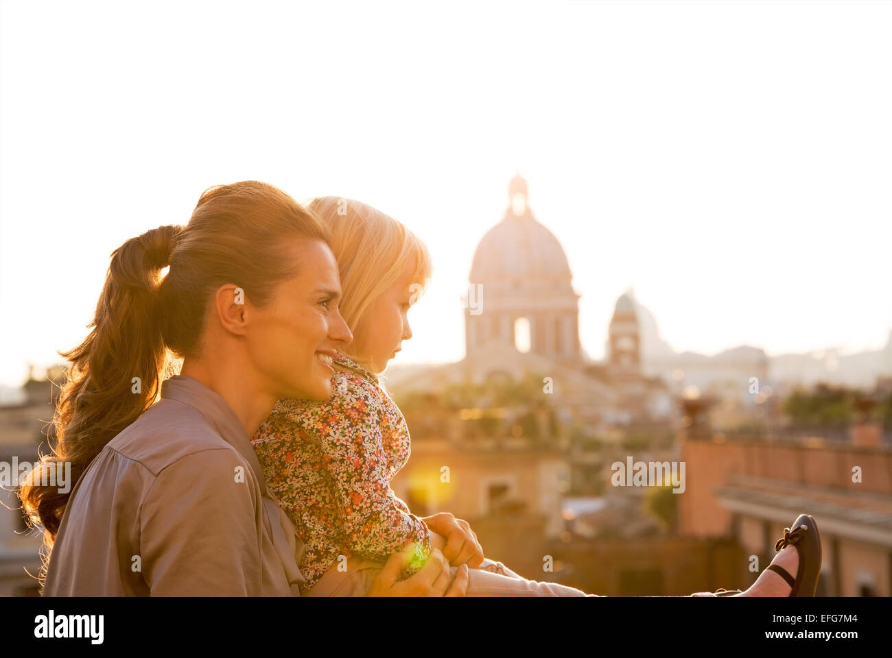 Family baby rome tourist hi-res stock photography and images - Alamy