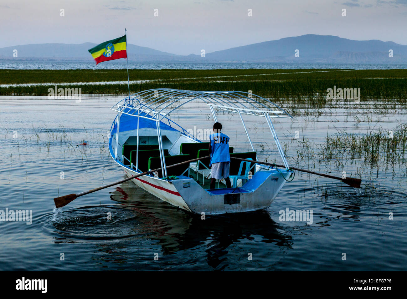 Tour Boat, Lake Hawassa, Hawassa, Ethiopia Stock Photo - Alamy