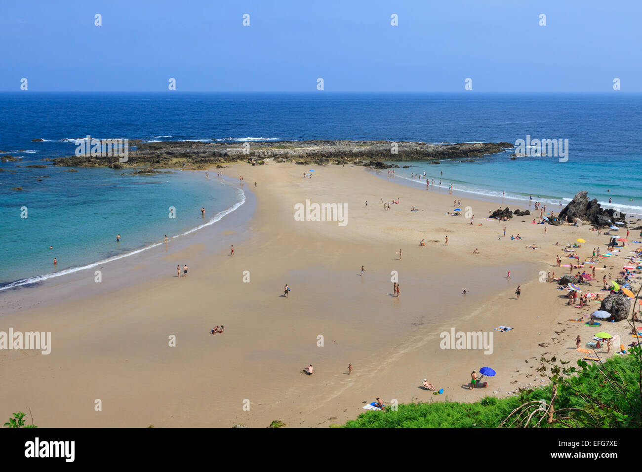 Beach of Pechon, Cantabria, Spain Stock Photo - Alamy
