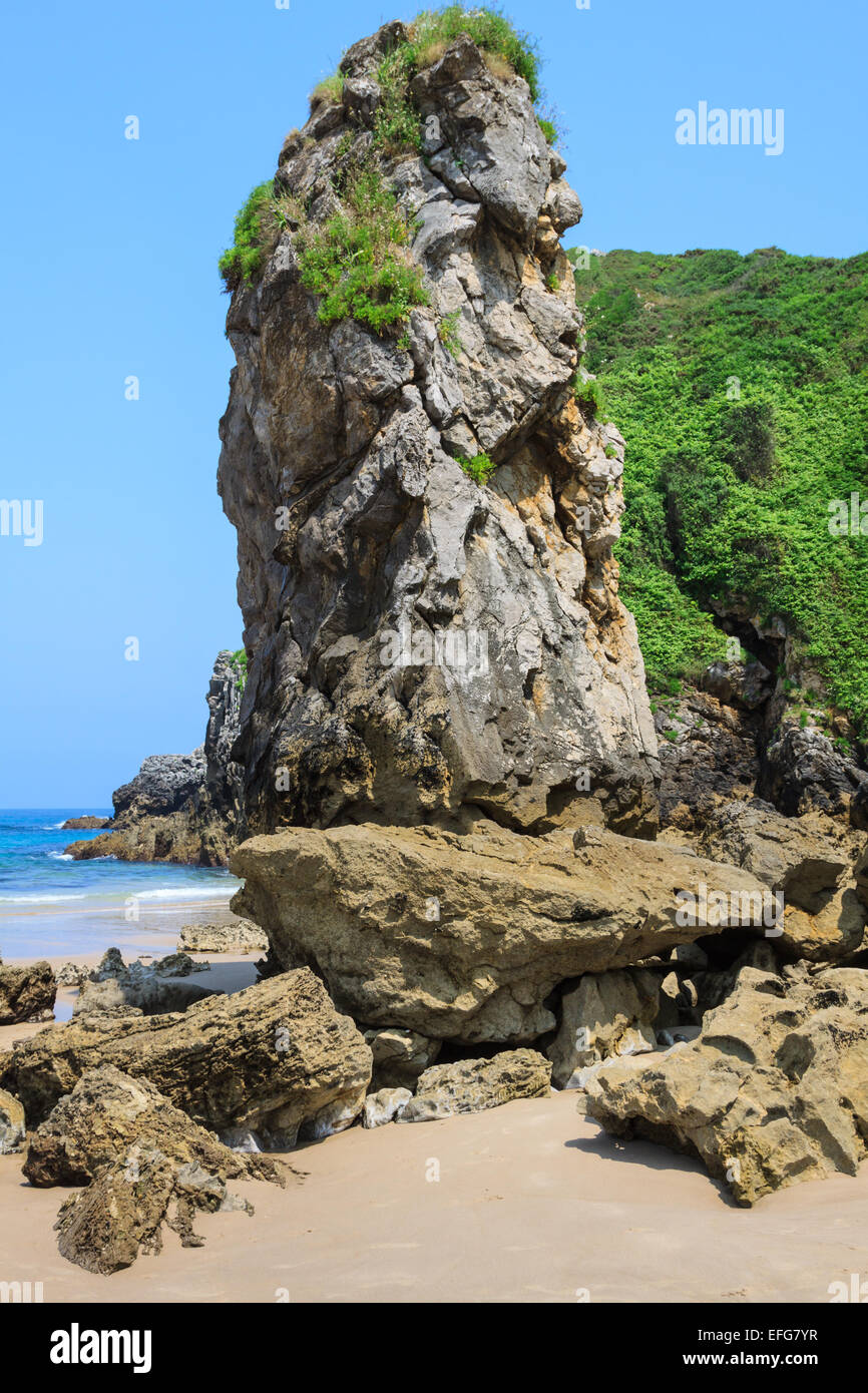 Beach of Pechon, Cantabria, Spain Stock Photo - Alamy