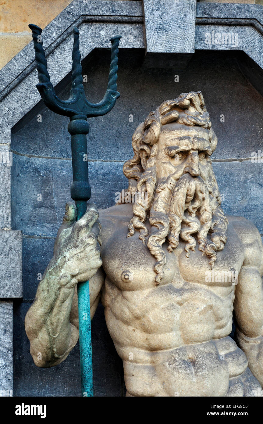 Belgium, Antwerp, House of Rubens, Statue of Neptune Stock Photo - Alamy