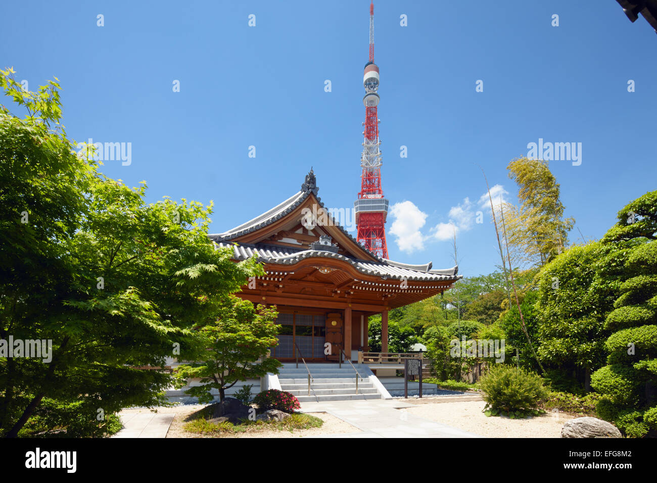 Zojo-ji Temple and Tokyo Tower, Roppongi, Tokyo, Japan Stock Photo - Alamy