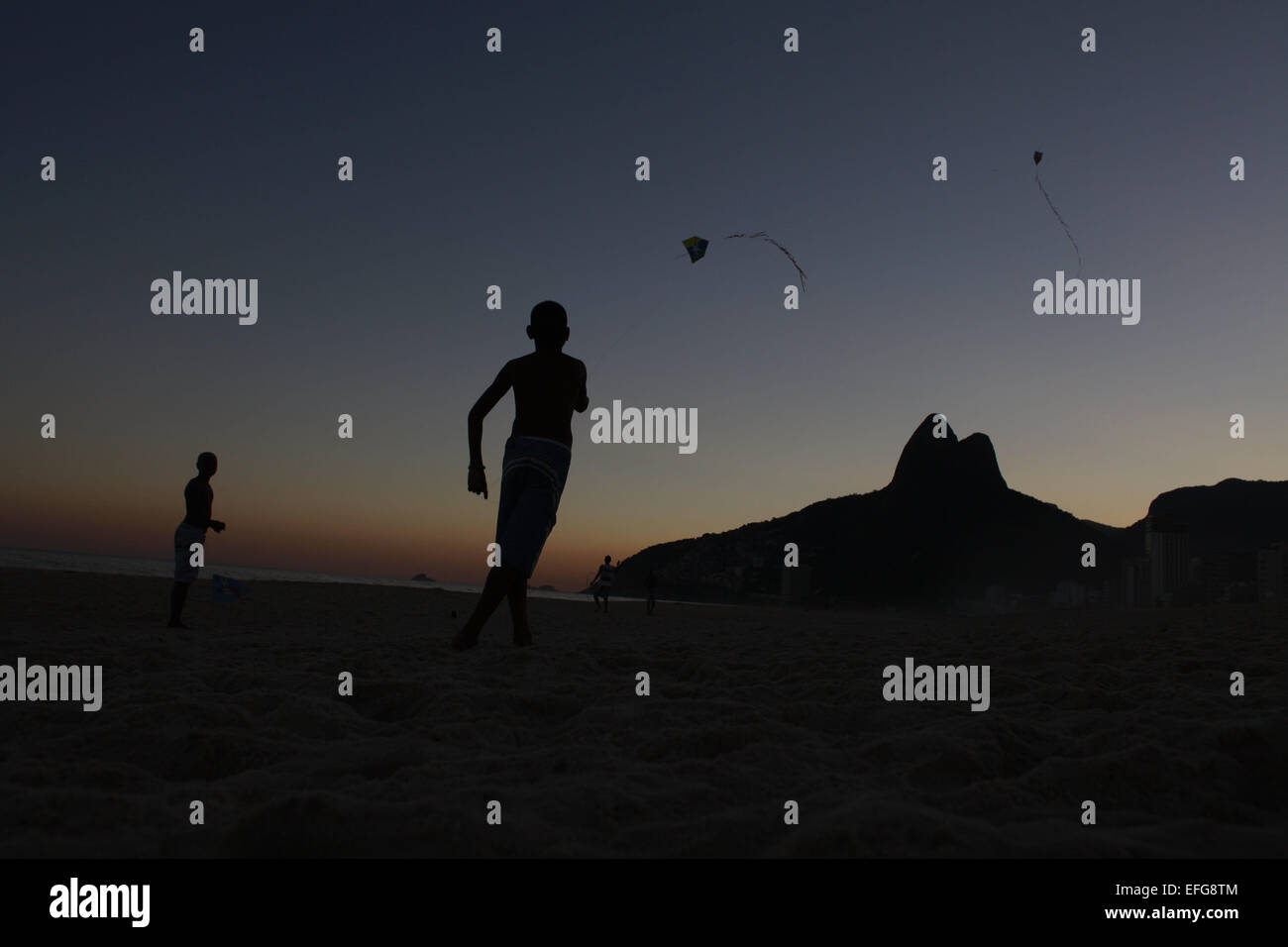 Football on rio beaches copacabana beach hi-res stock photography and ...