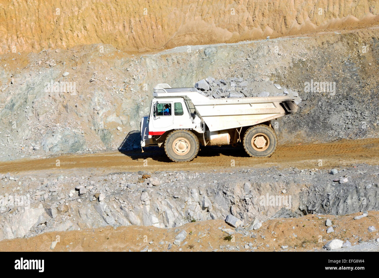 Vehicles working in quarry in hi-res stock photography and images - Alamy