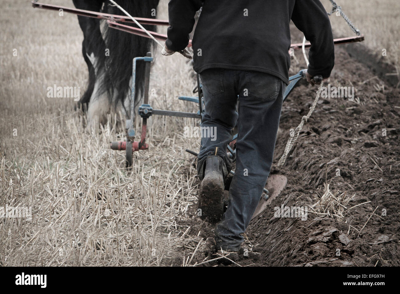 Plough furrow hi-res stock photography and images - Alamy