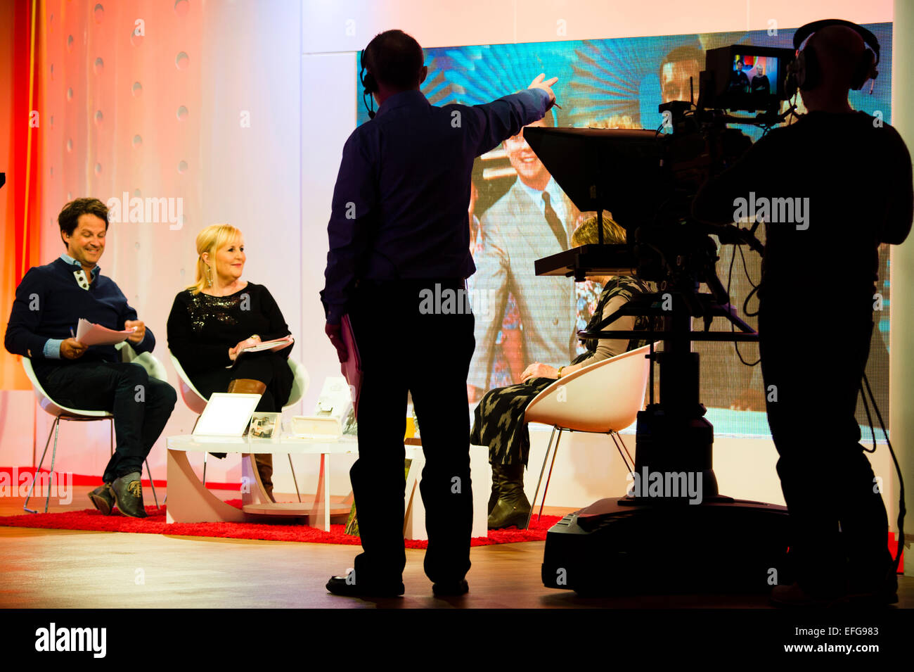 Working in the broadcast media: A crew - camera operators and floor ...