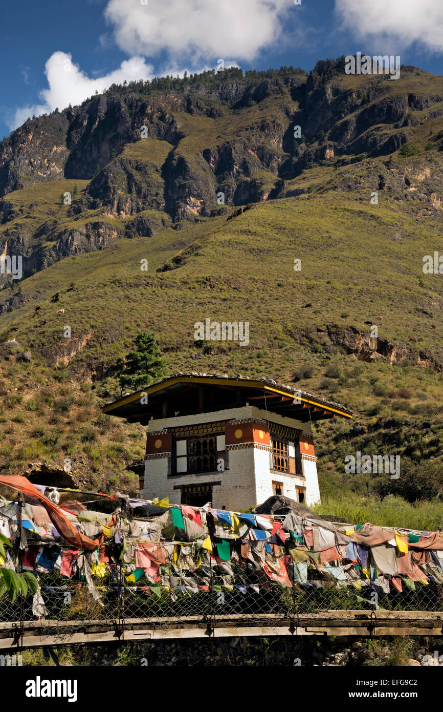 BHUTAN - Easier to walk bridge next to the famous chain link bridge ...