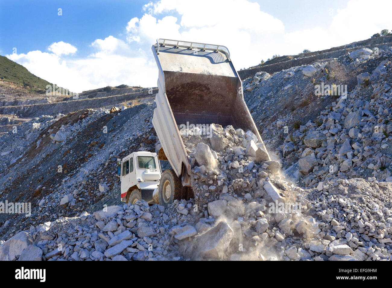 Vehicles working in quarry in hi-res stock photography and images - Alamy