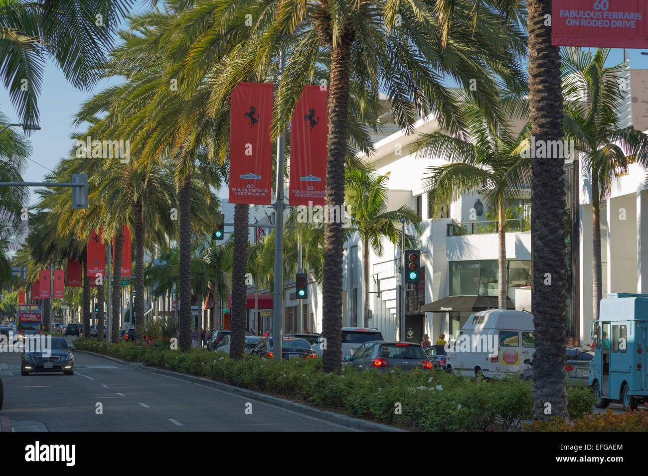 NORTH RODEO DRIVE BEVERLY HILLS LOS ANGELES CALIFORNIA USA Stock Photo ...