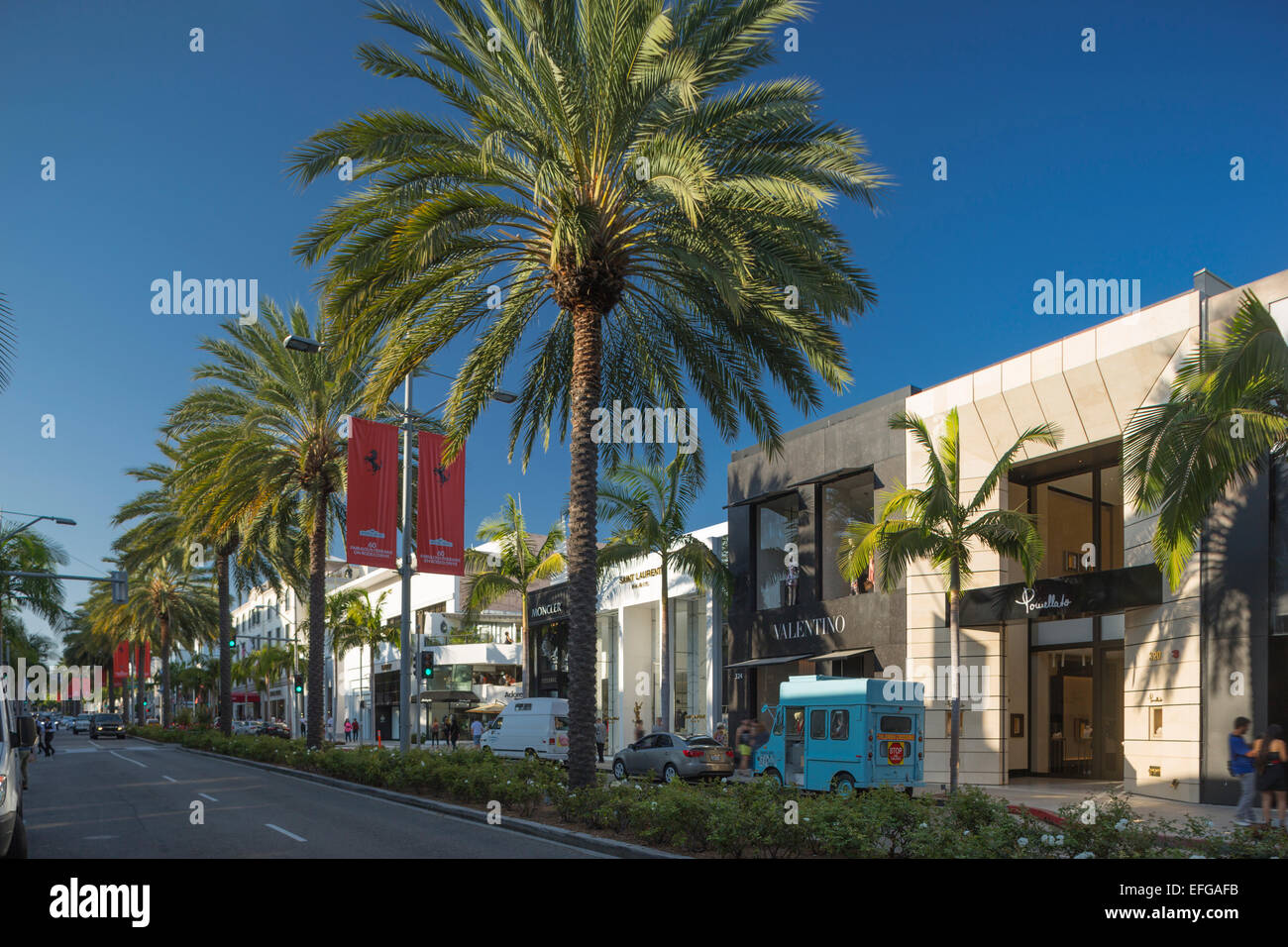 NORTH RODEO DRIVE BEVERLY HILLS LOS ANGELES CALIFORNIA USA Stock Photo ...